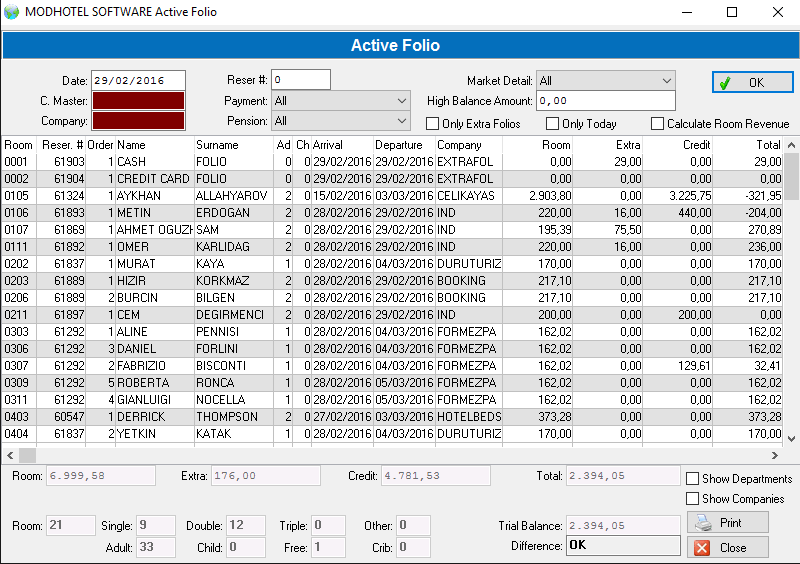 Mod Hotel Software - Otelcilik Yazılımı